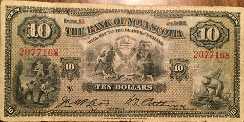 1935 BANK OF NOVA SCOTIA 10$ TEN DOLLARS NOTE | eBay