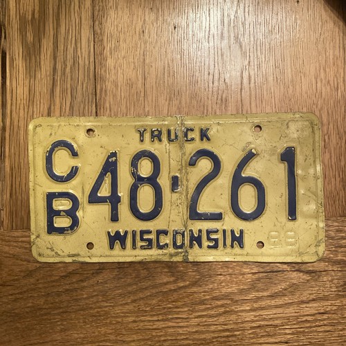 wisconsin license plate vintage antique mancave rat rod wall art | eBay