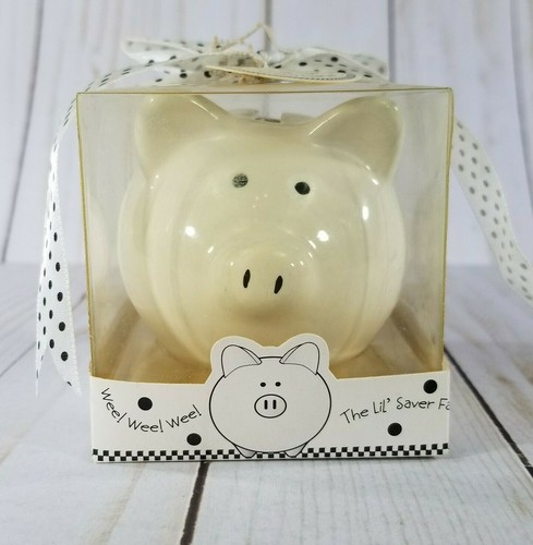 Ceramic Kid's Pig Piggy Bank, Lil Saver Favor Bank, New In Box, White 2 ...