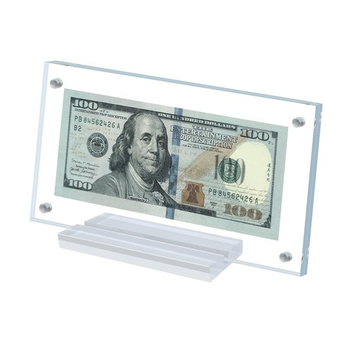 Dollar Bill Frame Display Acrylic Dollar Bill Holder for Collectors ...
