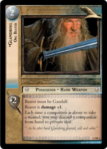 LOTR TCG ROS RISE SARUMAN GLAMDRING ORC BEATER 17RF2 Foil LP/NM Top ...