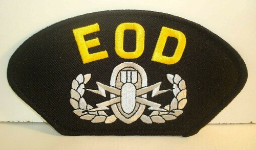 EOD Explosive Ordinance Disposal IRON ON EMBROIDERED HAT PATCH 3X5 inch ...