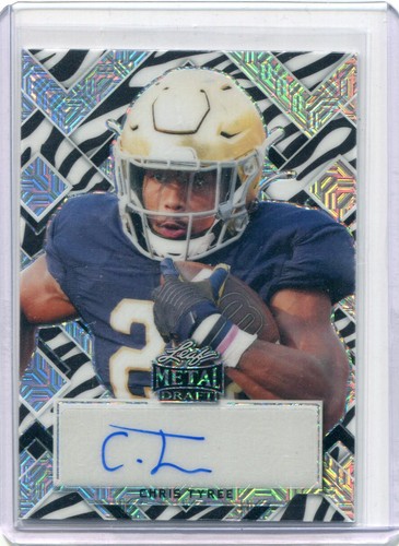 2022 Leaf Metal Draft Zebra Mojo Autographs Chris Tyree Rookie Auto 4/5 ...