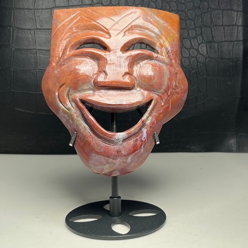 Natural Crystal Mineral Specimen.Marine jasper stone.Hand-carved Mask ...