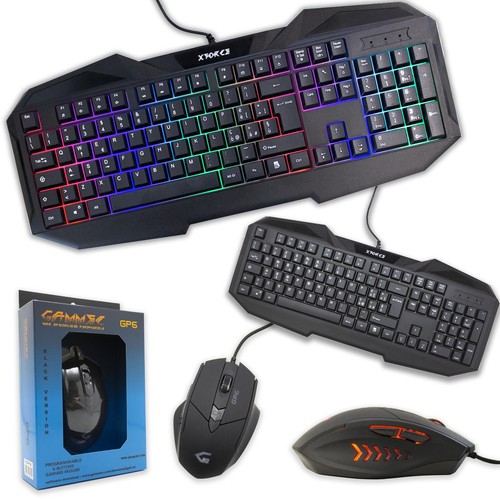 Optical Mouse and Keyboard RGB 3200DPI Gaming Ergonomic Layout ITA ...