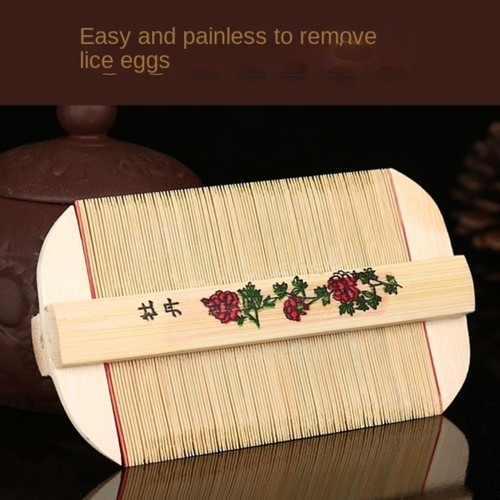 Bamboo Lice Comb Double Sided Handmade Dense Chinese Traditional Cootie ...