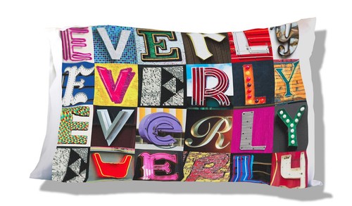 EVERLY Personalized Pillowcase featuring the name in photos of sign ...