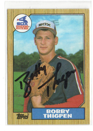 BOBBY THIGPEN CHICAGO WHITE SOX 1987 TOPPS IP/TTM AUTOGRAPH AUTO | eBay