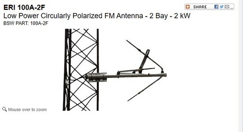 FM / LPFM - ERI 100AF 2 bay FM Commercial Antenna - Never Used | eBay