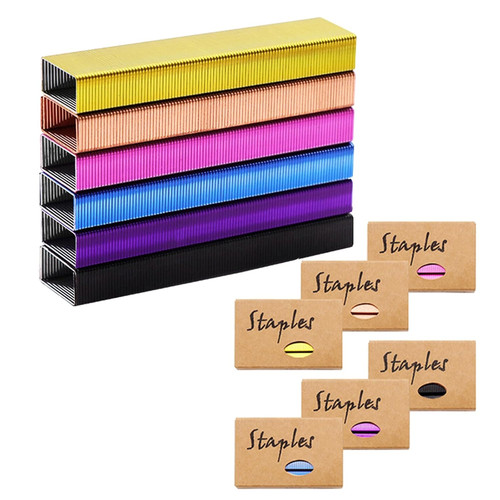 Colored Staples Colorful 26/6 Standard Staples for Desk Manual Stapler ...