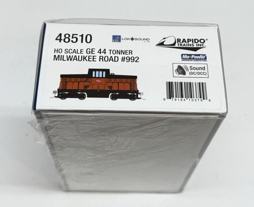 Ho Scale Rapido GE 44 Tonner MILWAUKEE ROAD DCC & Sound #992 MILW ...