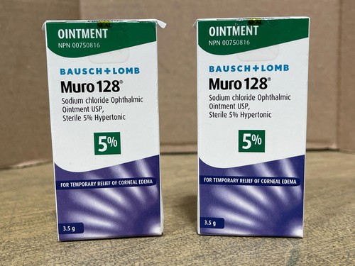 Muro 128 Bausch and Lomb 5% Ointment, 0.12 Ounce / 3.5g (PACK OF 2 ...