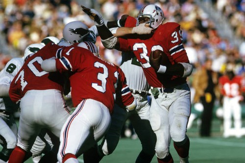 New England Patriots Sam Cunningham in action vs Philadelphi - 1973 Old ...