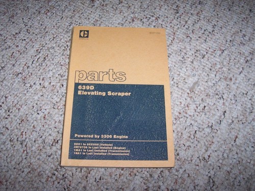 Caterpillar Cat 639D Elevating Scraper 3306 Engine Parts Catalog Manual ...