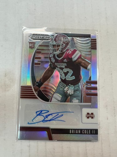 Brian Cole II 2020 Panini Prizm Draft Picks Rookie Auto Silver Prizm ...