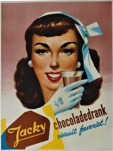 Original vintage poster JACKY DUTCH CHOCOLATE DRINK c. 1950 | eBay