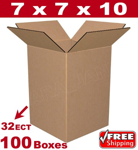 100- 7x7x10 Cardboard Boxes Mailing Packing Shipping Box 32ECT ...
