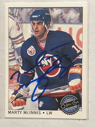 New York Islanders MARTY MCINNIS Signed Card | eBay