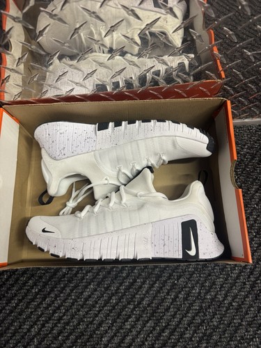 Nike Free Metcon 6 White Black Metallic Silver HQ3510 100 Women Size 12 ...