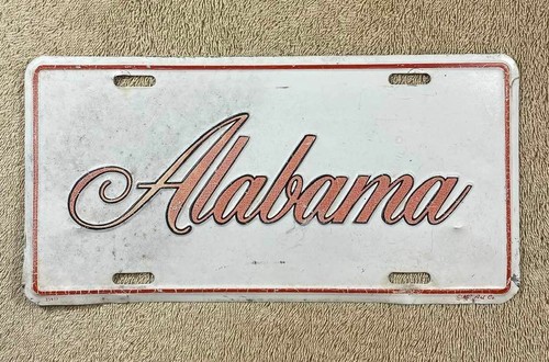 Great State of Alabama Vintage Booster License Plate University Roll ...