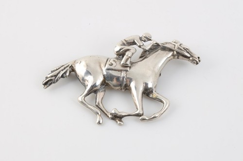 925 Silver Race Horse Jockey Pin (22.13g.) | eBay