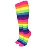 1 Pair Rainbow Knee High Long Boot Socks Rainbow Stripe Women Shoe 9-11 ...