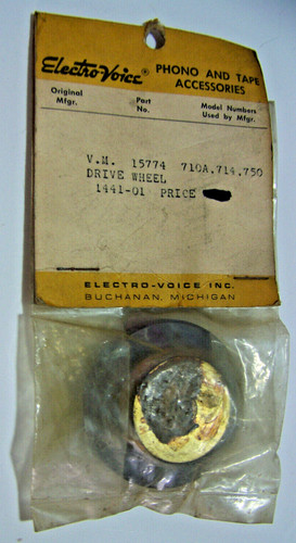 NEW! ELECTRO-VOICE 1441-01 DRIVE WHEEL, PHONOGRAPH PART, FREE SHIPPING ...