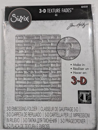 Ellison Sizzix Tim Holtz 3-D A6 Texture Fades Embossing Folder ...