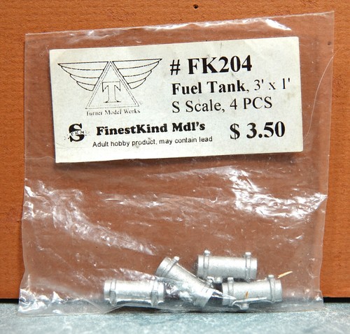 FINEST KIND S SCALE FUEL TANKS 3' X 1' WHITE METAL KIT # FK204 | eBay