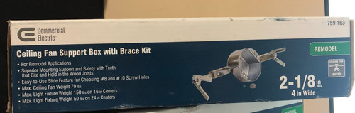 4 in. Round 2-1/8 in. Deep 21.5 cu. in. Metallic Ceiling Fan/Light ...