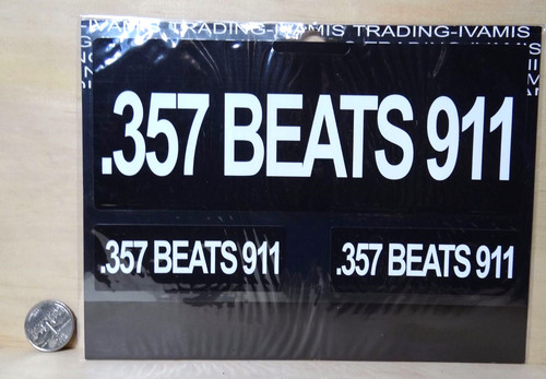 .357 BEATS 911 STICKER SET (1) 7.5x3 in (2) 3.4x1.2 in | eBay