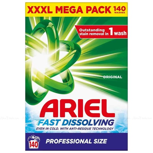 Ariel Professional Laundry Detergent Cleaning Washing Powder 140 Wash ...