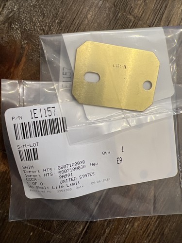 Goodrich Shim 1E1157 Aircraft Part Plate Gold | eBay