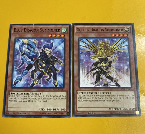 Yugioh - Blue Dragon Summoner YS14-EN017 + Golden YS14-EN016 1st ...