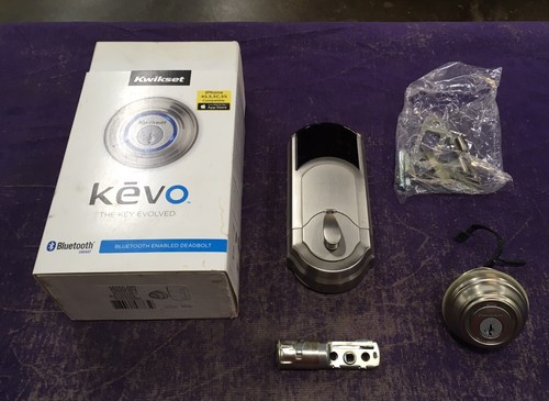 Kwikset Kevo 1st Gen Bluetooth Smart Lock Satin Nickel 99250-002 AS IS ...