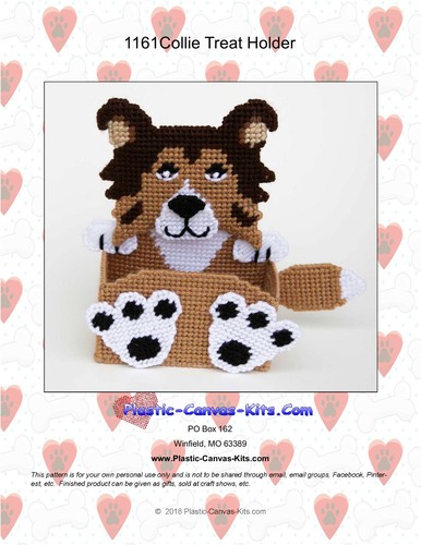 Collie Dog Treat Holder-Plastic Canvas Pattern or Kit | eBay