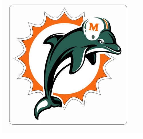3" miami dolphins logo helmet bumper sticker decal usa made | eBay