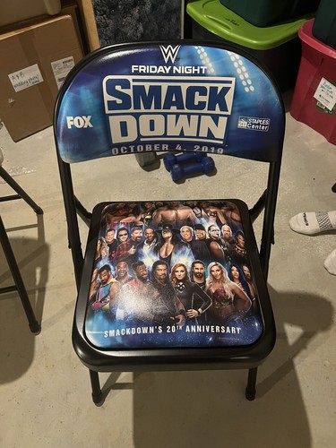 WWE 20th Anniversary Of Smackdown Collector's Ringside Chair! | eBay