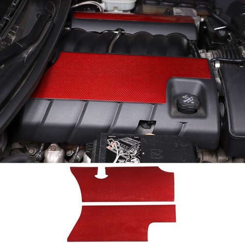 Red Carbon Fiber Engine Hood Protector Fit For Corvette C6 2005-13 | eBay