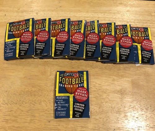 1992 FLEER FOOTBALL WAX PACK Lot Of (9) FACTORY SEALED Wax Packs | eBay