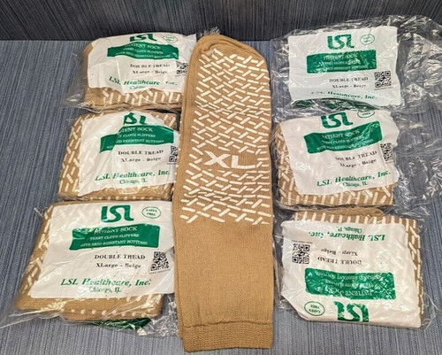 Lot of 6 x XL Traction Socks Double Tread Pkg LSL Safety Care Footwear ...