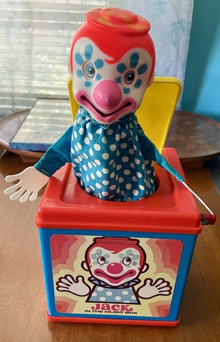 Vintage 1976 Mattel Jack in the Box Music Pop-up Clown Wind-Up Works | eBay