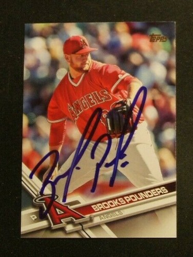 2017 Topps, Angels - BROOKS POUNDERS - autographed | eBay