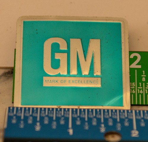 GM Mark of Excellence Metal Sticker Blue & Silver | eBay