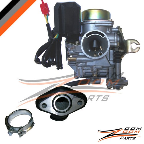 20mm SunL 50cc 50 Carburetor & Intake Manifold Boot Scooter Moped Carb ...