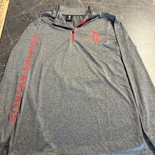 Houston Rocket LONG SLEEVE 1/4 Zip Lightweight PULLOVER Men's Medium ...