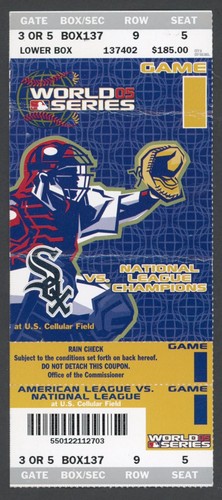 2005 World Series Game 1 Full Ticket Chicago White Sox Houston Astros ...