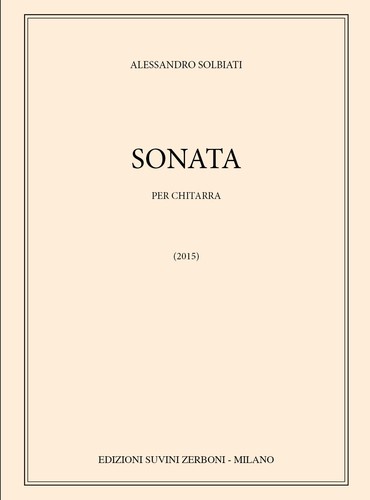 Sonata per chitarra | Alessandro Solbiati | Buch | Edizioni Suvini ...