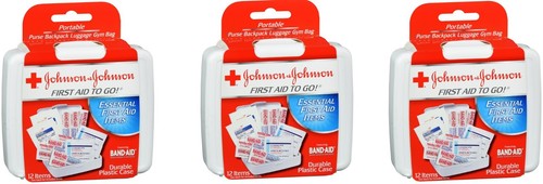 Johnson & Johnson Red Cross First Aid-to-Go Mini First Aid Kit, 12 ct(3 ...