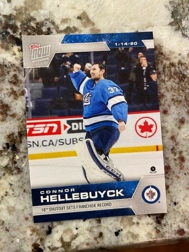 2019-20 TOPPS NOW NHL STICKER WEEK 15 WINNIPEG JETS CONNOR HELLEBUYCK ...
